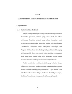 COLLABORATIVE GOVERNANCE UNTUK PENANGANAN GELANDANGAN DAN PENGEMIS DI DINAS SOSIAL KOTA BANDUNG ...